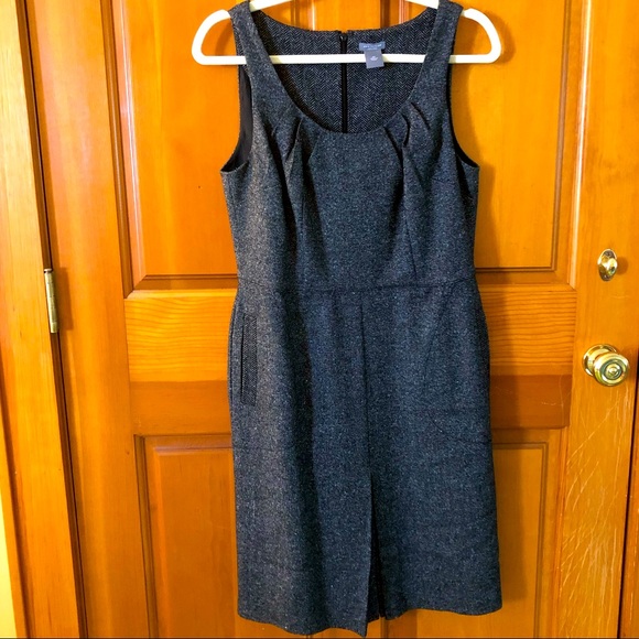 LOFT | Dresses | Dark Gray Wooltweed Loft Sheath Dress | Poshmark